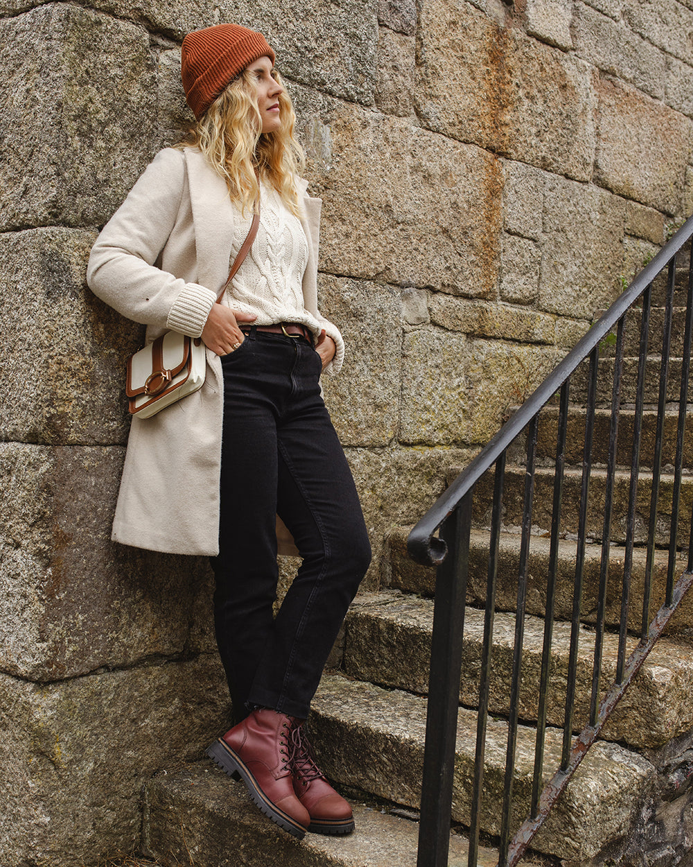 Women's - Grey - Navy - Leather - Derby Boots – LANX