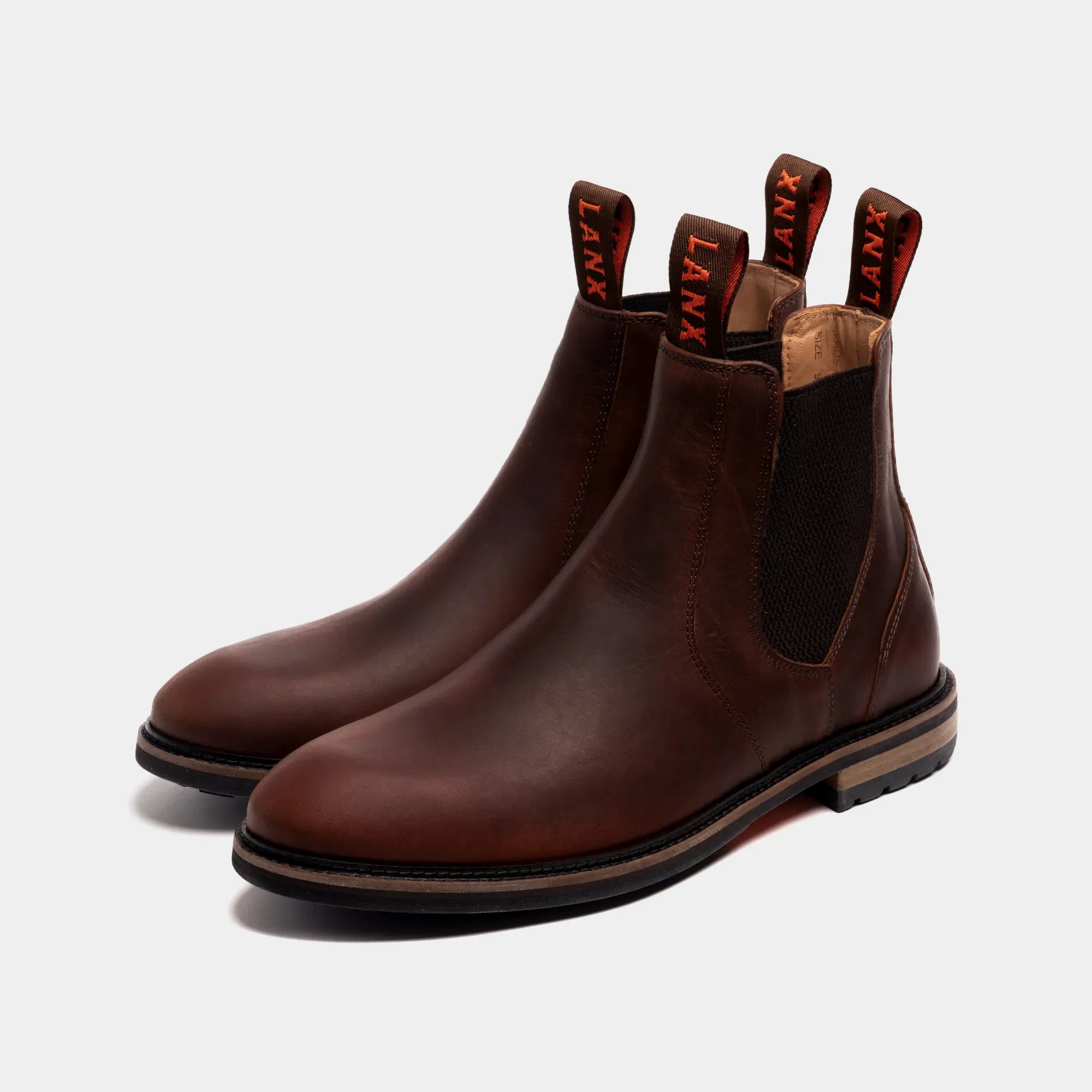 Men's - Brown - Burgundy - Leather - Chelsea Boots – LANX