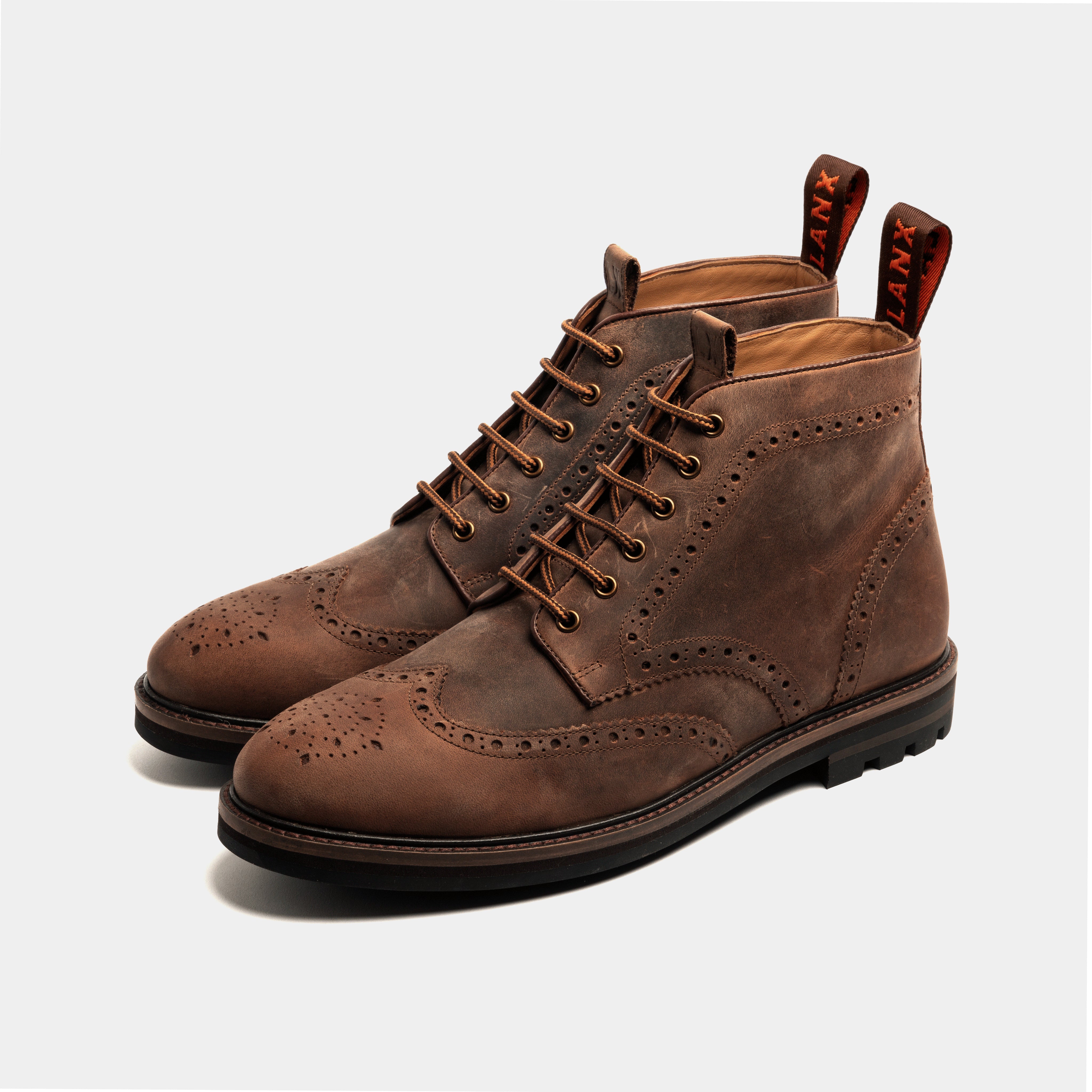 Men's - Brown - Tan - Leather - Derby Boots – LANX
