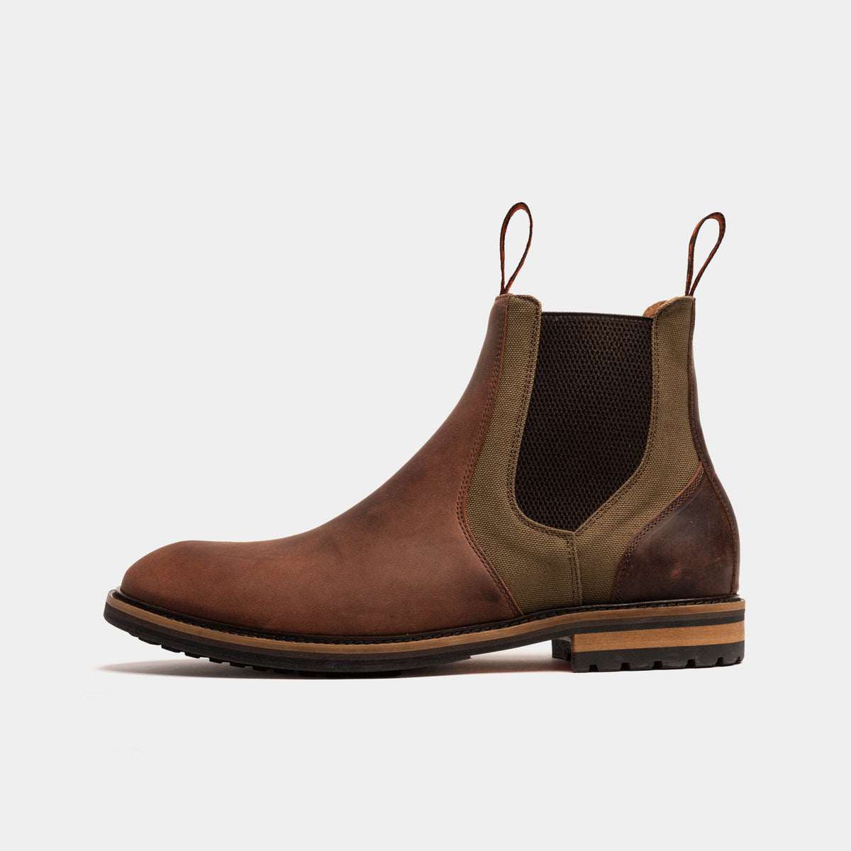 Men's - Brown - Khaki - Leather - Chelsea Boots – LANX