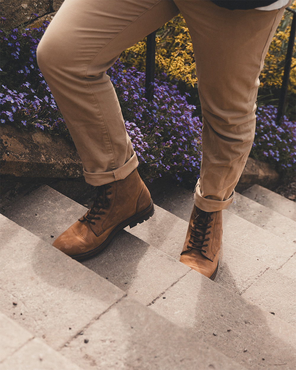 Men's - Tan - Brown - Leather - Derby Boots – LANX