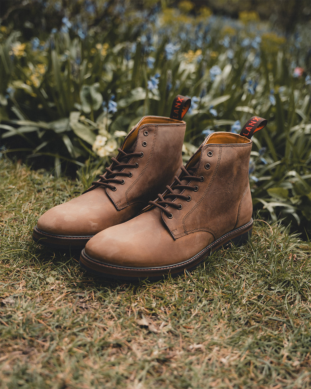 Men's - Tan - Brown - Leather - Derby Boots – LANX