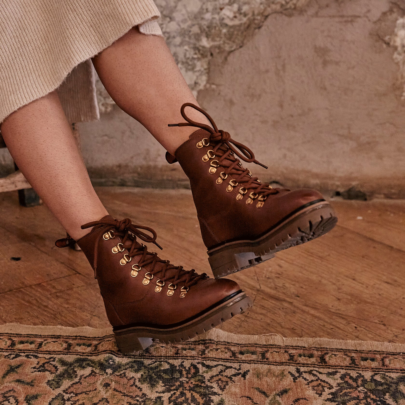 Women's - Brown - Tan - Leather - Lace-to-toe Boots – LANX