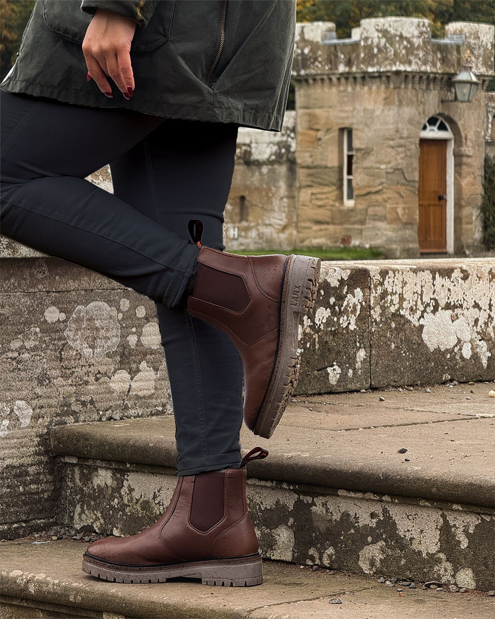 Women's - Grey - Leather - Chelsea Boots – LANX