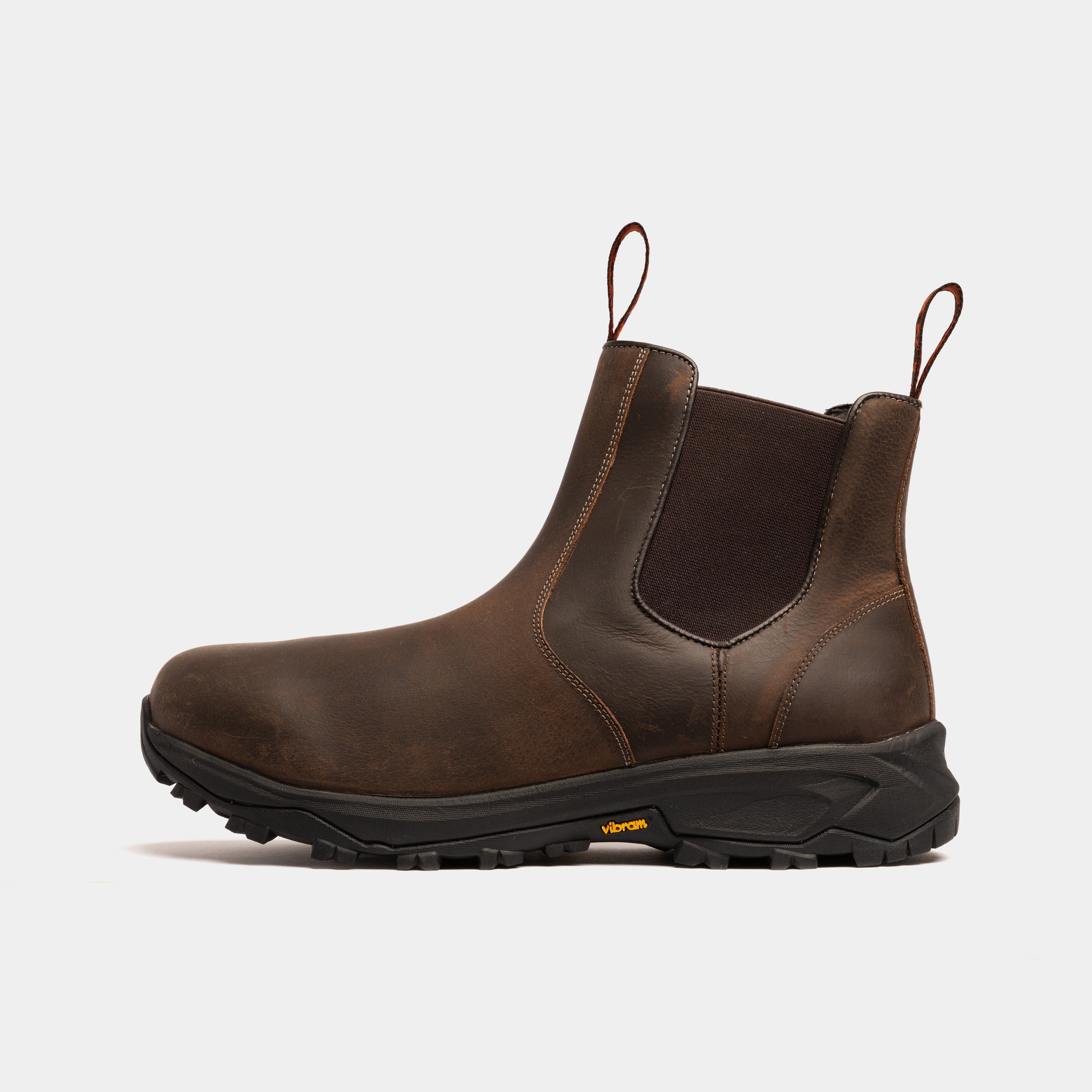 Men's - Brown Distressed - Water Resistant - Leather - Vibram Chelsea ...