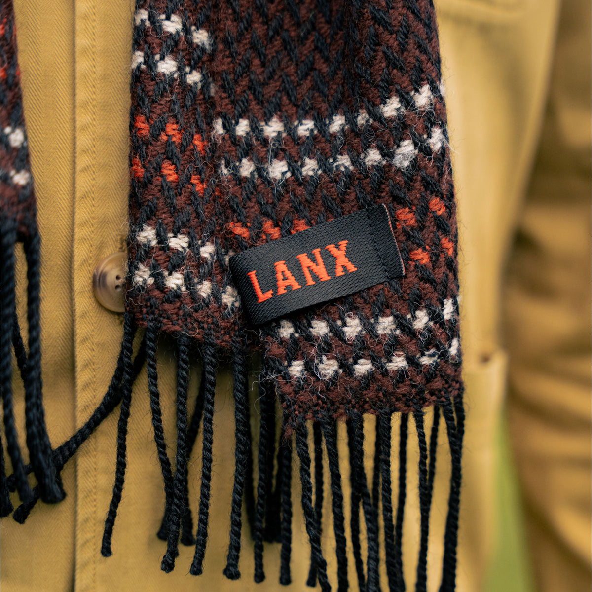 Salterforth - Brown - Wool Scarf - Made in England - Lanx