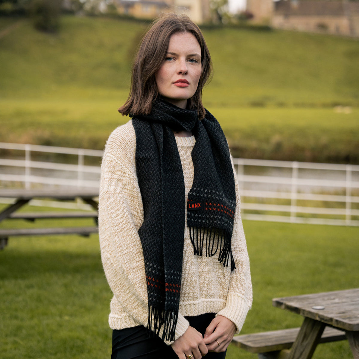 Salterforth - Grey - Wool Scarf - Made in England - Lanx