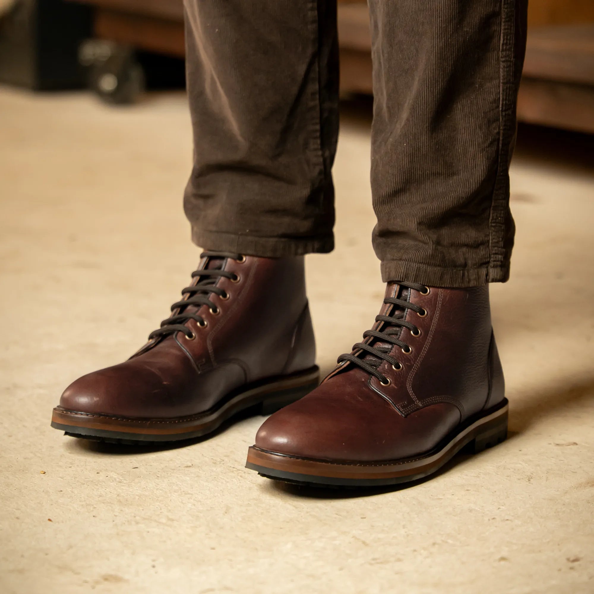 Men's - Tan - Brown - Leather - Derby Boots – LANX