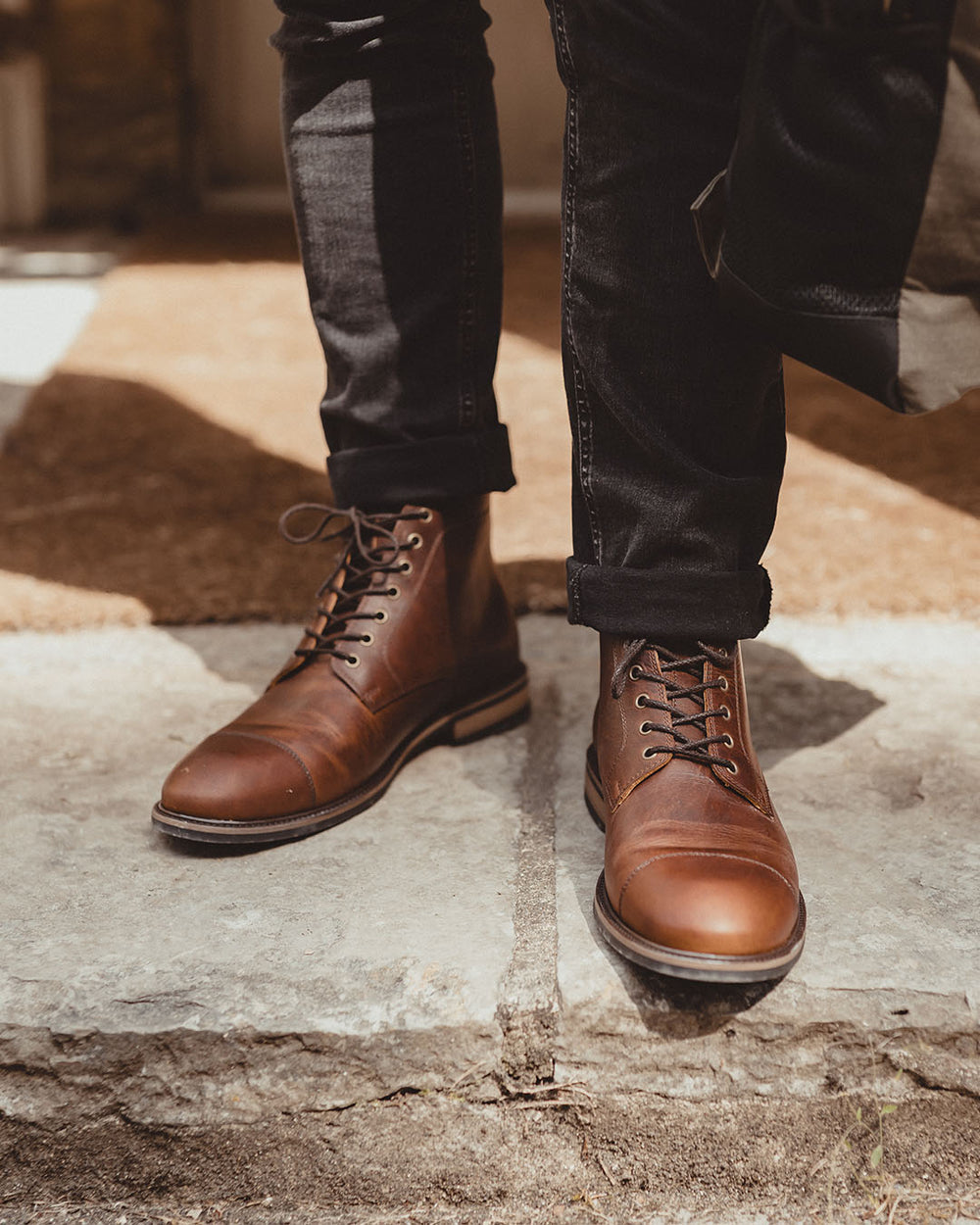 Men's - Caramel - Brown - Leather - Derby Boots – LANX