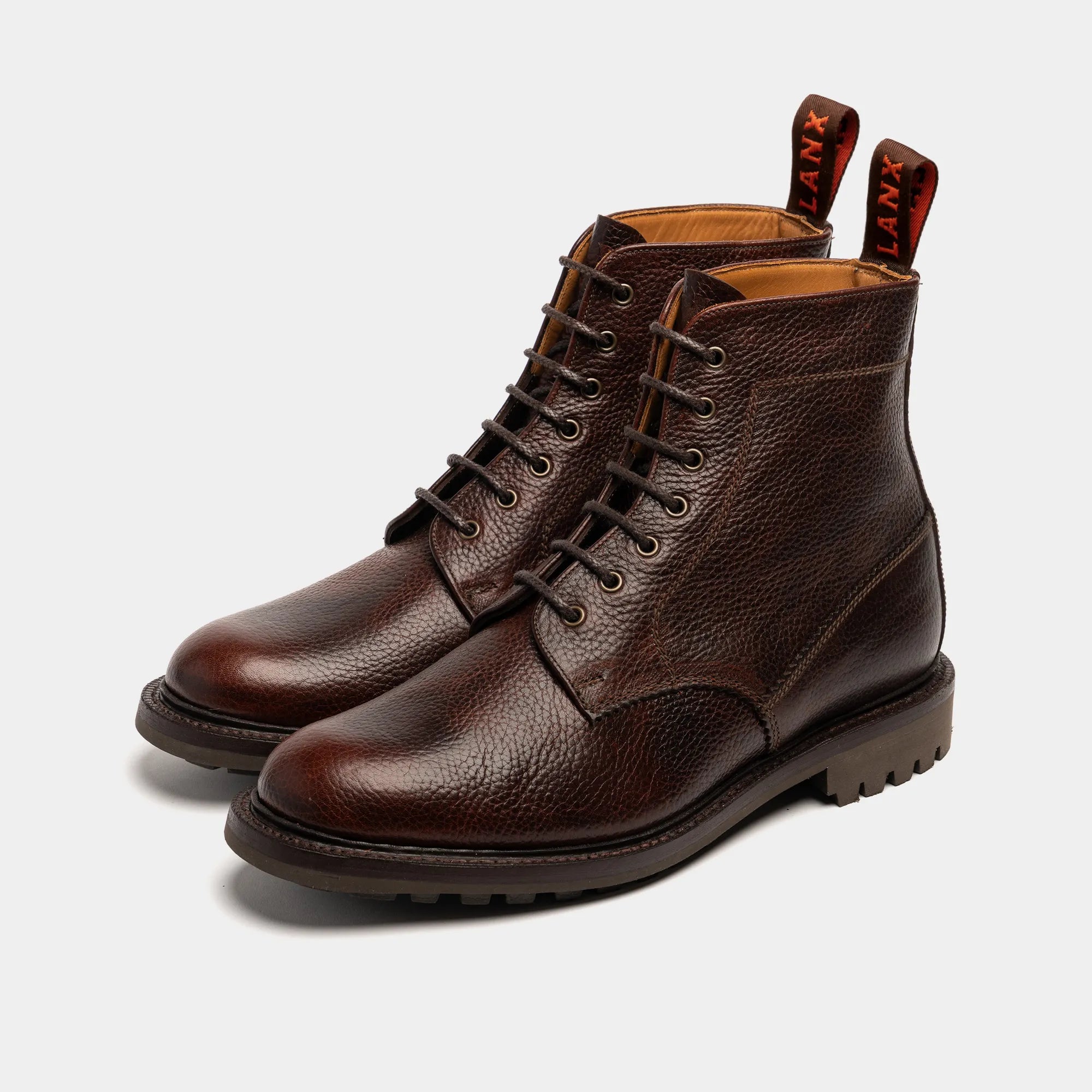 Men's - Brown - Dark - Leather - Derby Boots – LANX