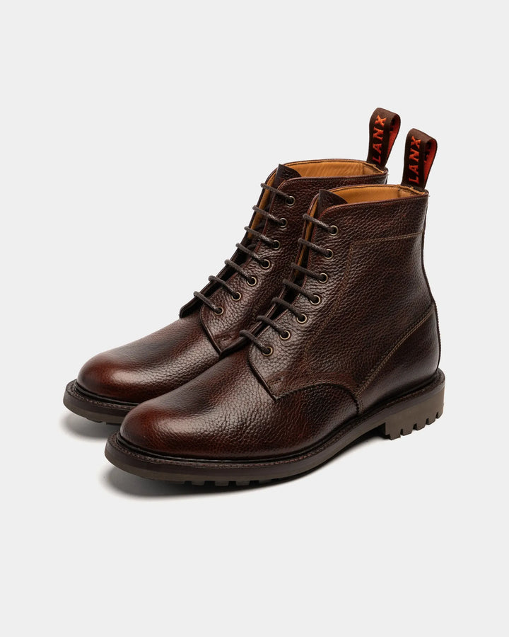 Men's - Brown - Dark - Leather - Derby Boots – LANX
